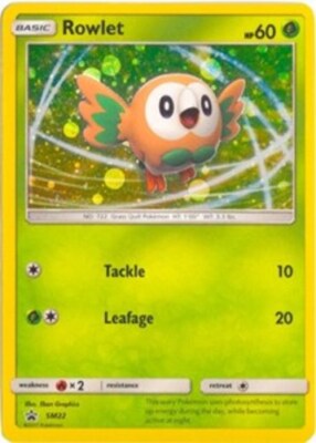 Pokemon - Rowlet - SM22 - Promo - SM Black Star Promo - SM Black Star ...