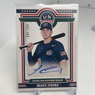 TRAVIS SYKORA 2022 USA Stars & Stripes AUTO /499 RC #TS 2023 Washington ...