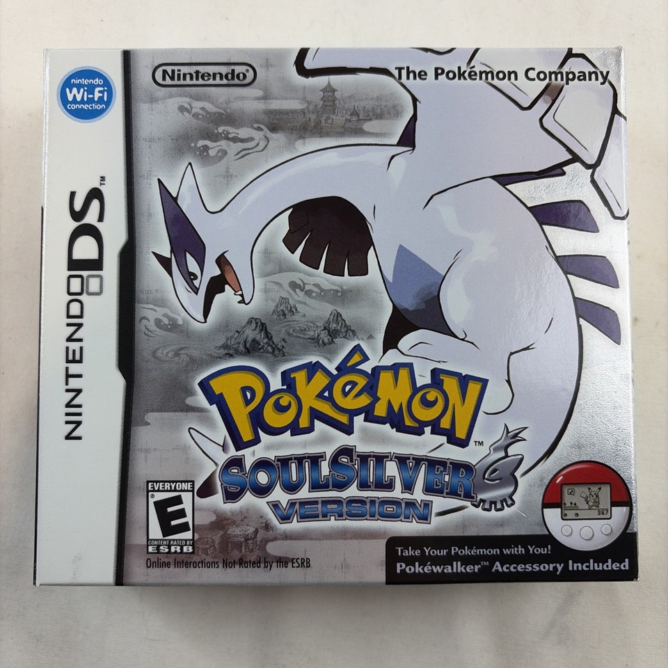 NICE Pokemon Heartgold & Soulsilver Big Box CIB Authentic Pokewalker ...