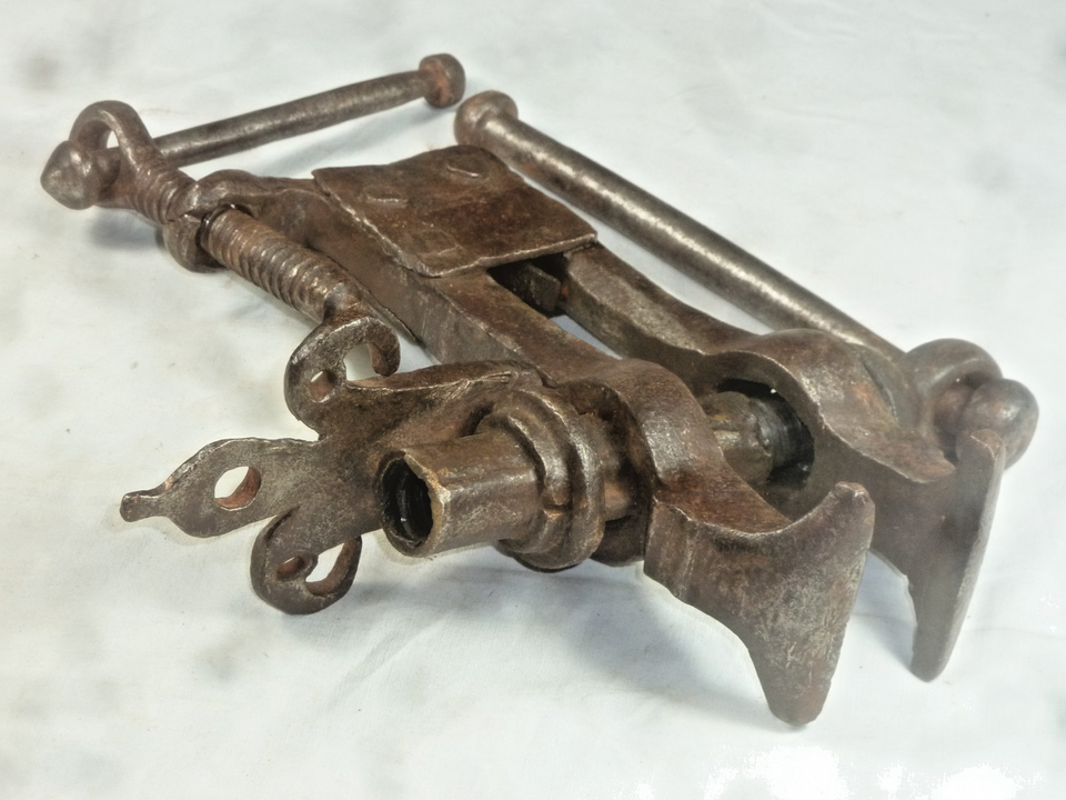 BEL ETAU PRISE FLEUR DE LYS FER FORGE 18E ART POPULAIRE OUTIL ANCIEN ...