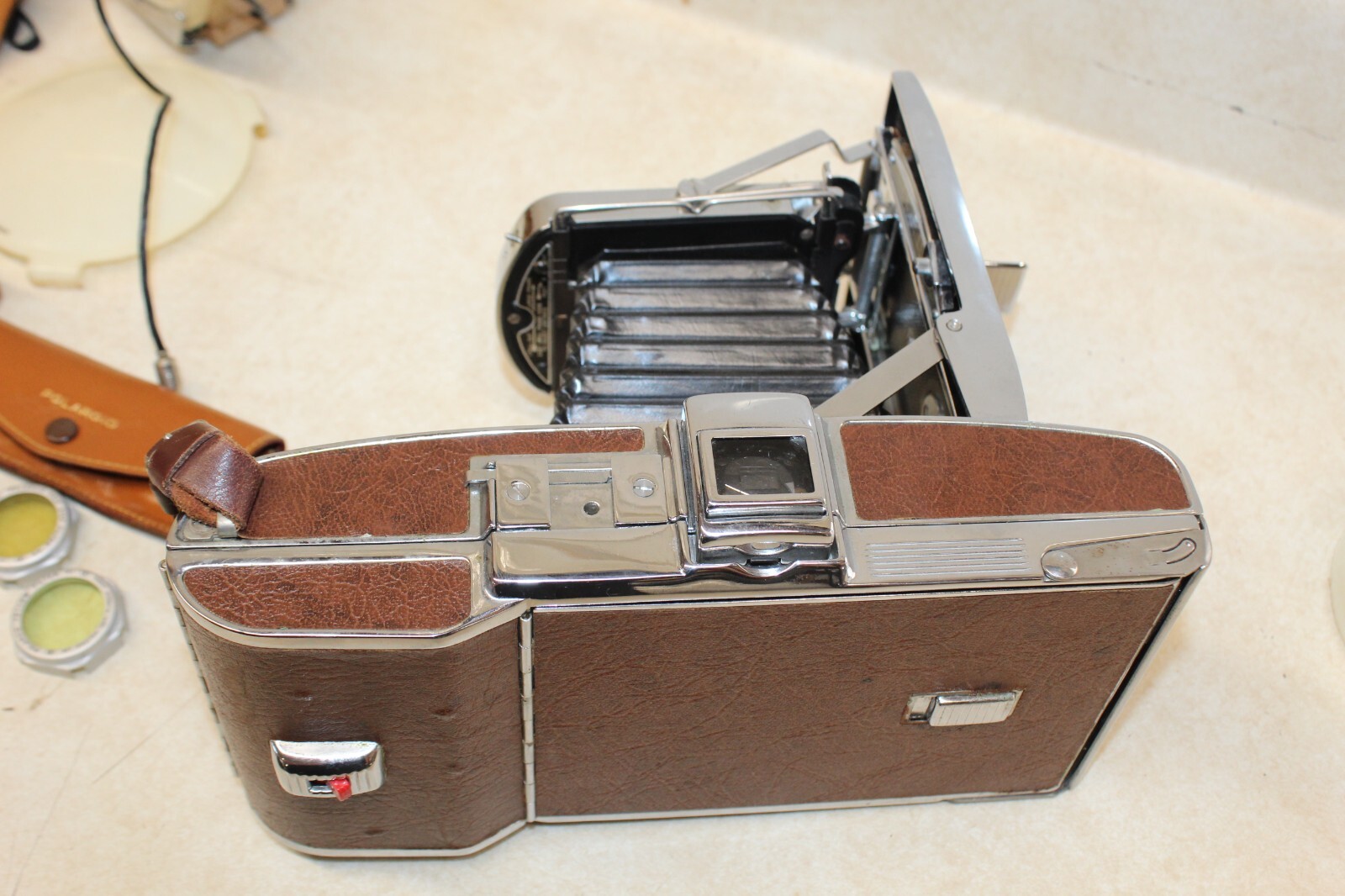 Vintage Polaroid Land Camera 95A w/ Filters Flash Case Light Meter | eBay