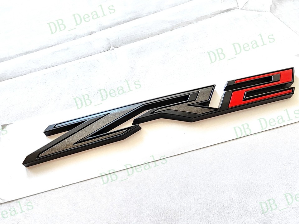 4PCS Matte Black Door Rear Colorado Red ZR2 Emblems Letters 2023 ...