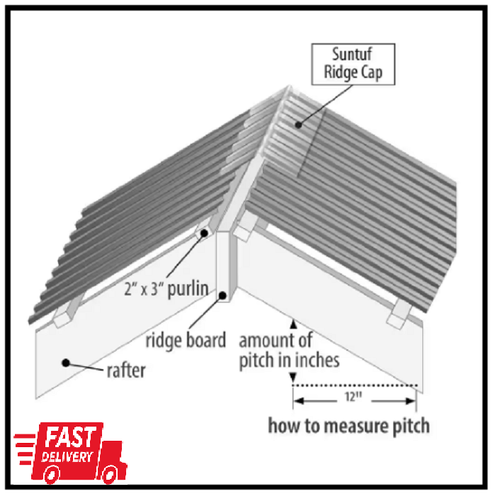 4 ft. Polycarbonate Ridge Cap Flashing in Clear | eBay