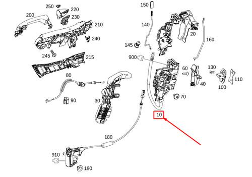 MERCEDES-BENZ S W222 FRONT LEFT DOOR LOCK LHD A0997206301 NO DUTY TO 🇺🇸 ...