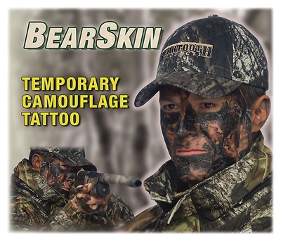 Beartooth Mossy Oak Camo Face Tattoo Hunting Fishing Camping | eBay UK