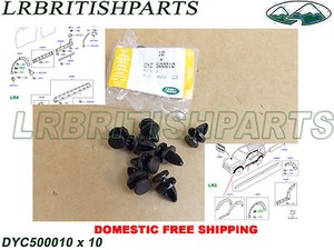 LAND ROVER FRONT WHEELARCH MOULDING CLIP LR3 LR4 SET OF 10 OEM NEW ...