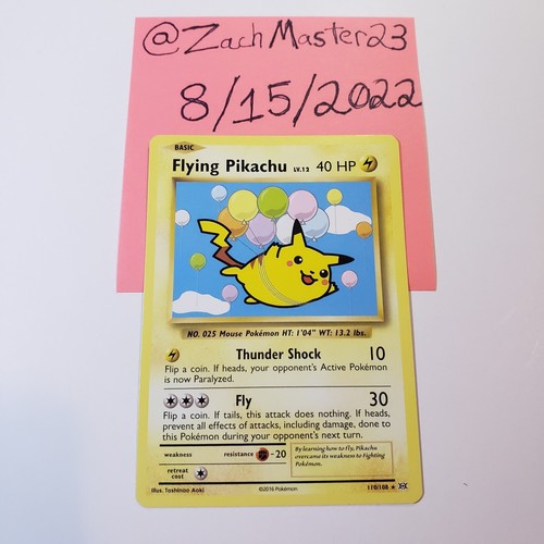 Flying Pikachu 110/108 - Pokémon TCG - XY Evolutions - Secret Rare [NM ...