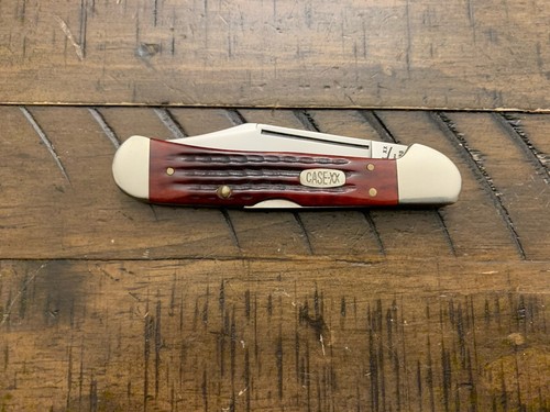 CASE XX LARGE COPPERLOCK KNIFE 61549 RED BONE HANDLES NEVER SHARPENED ...