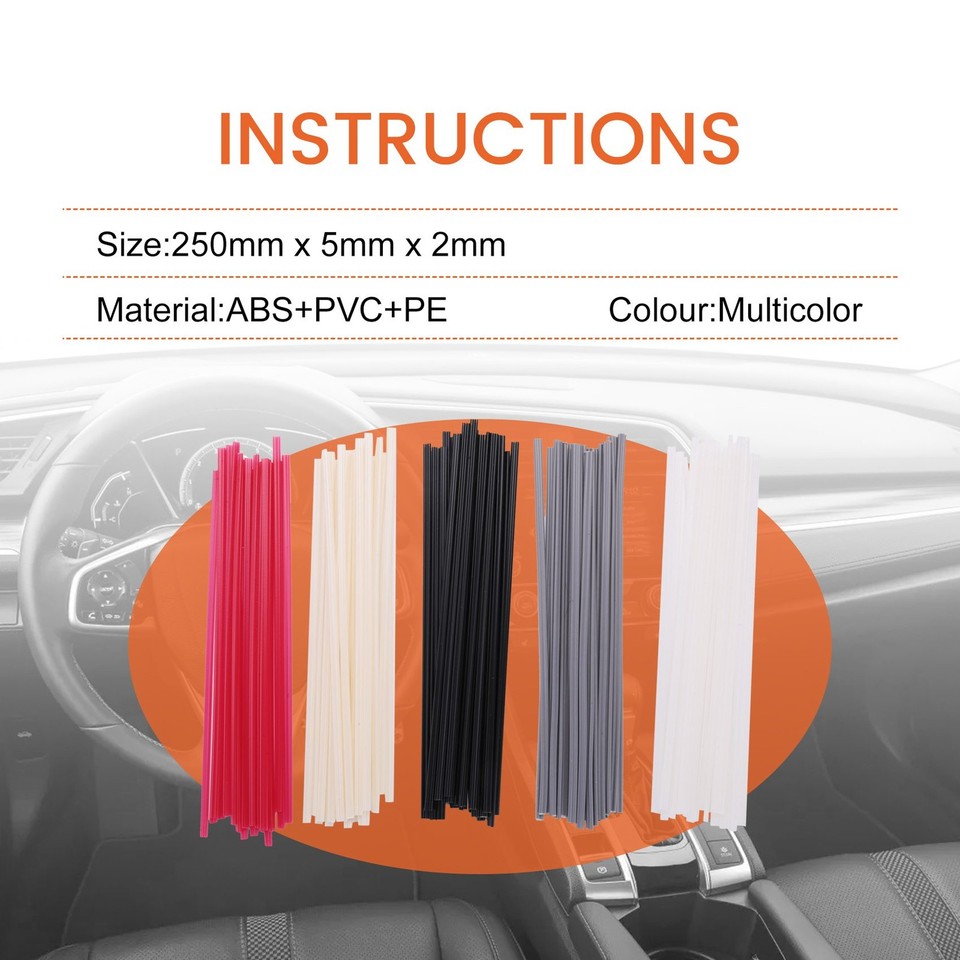 2X(100 Pieces Plastic Welding Rods PP/PVC/PPR Plastic Repair Rods for ...