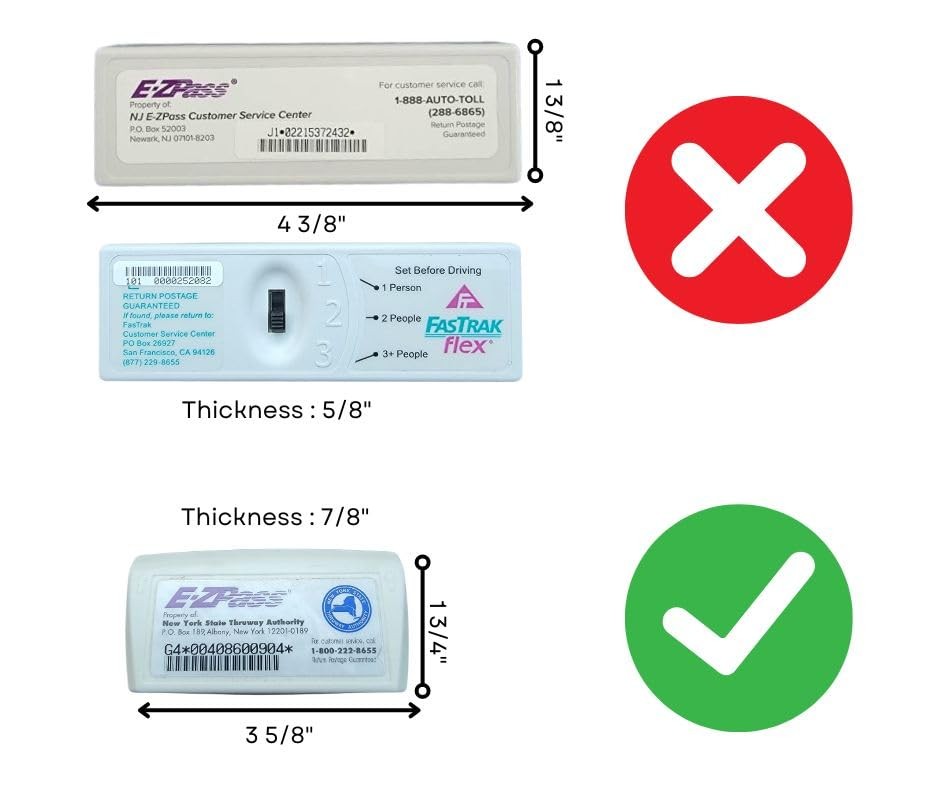 EZ Pass Holder for New EZ-Pass and I-Pass - Toll Transponder - Black | eBay