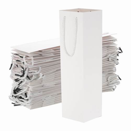 24Pcs Wine Gift Bags 3.7x3.5x14 Inch Paper Wine Bottle Gift Bag Bulk ...