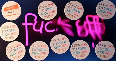 New job Edible cake toppers. Sorry youre leaving traitor. Fun wine ...