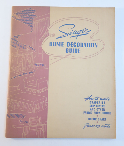 Singer Home Decoration Guide Booklet Book How To Make 1940 Color Chart ...