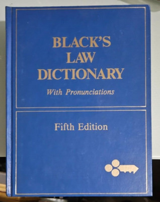 blacks BLACK'S LAW DICTIONARY with pronunciations hardcover fifth ...