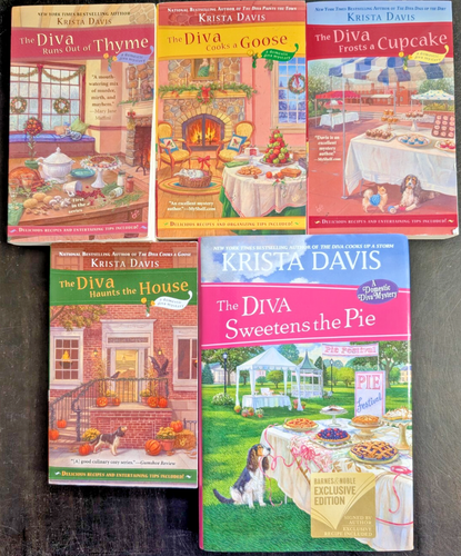 Krista Davis Book Lot of 5 Domestic Diva Cozy Mystery Paperback Novels ...
