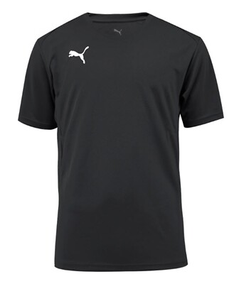Puma Men Team Goal Casual T-Shirts Black Running Training Tee Jersey ...