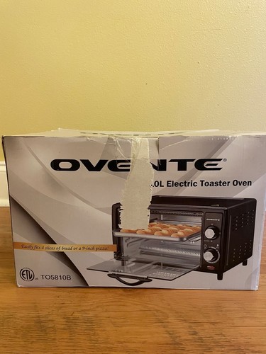 Ovente Black 10L 4 Slice TO5810B Electric Convection Toaster Oven | eBay