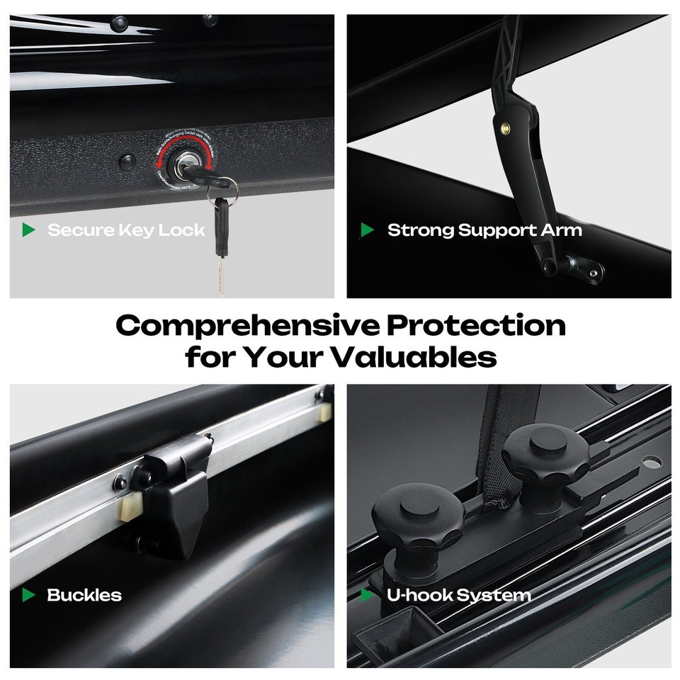 Waterproof Rooftop Cargo Box Car Top Cargo Carrier Roof Mount Storage ...