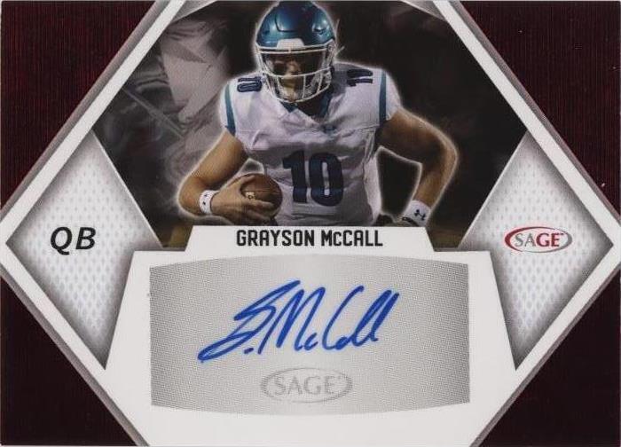 2023 SAGE Low Series - Autographs Grayson McCall #A-GM Red (AU, RC) for ...