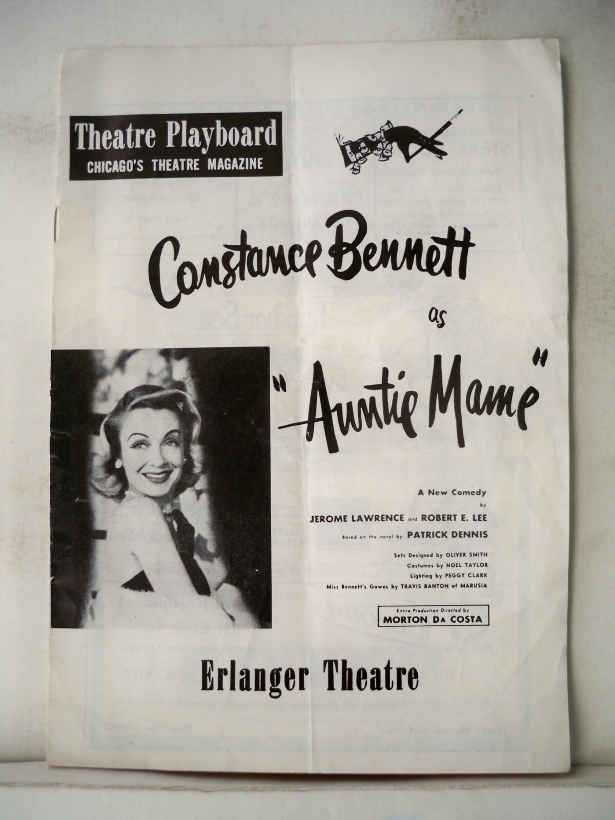 AUNTIE MAME Playbill CONSTANCE BENNETT / JANE VAN DUSER Tour CHICAGO ...