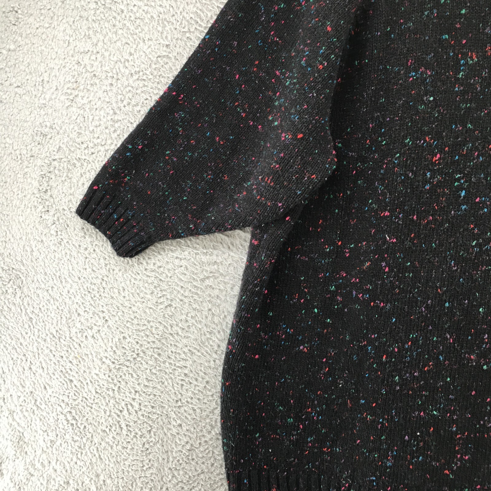 Stefano Pullover Sweater Womens One Size Black Short Sleeve Casual ...