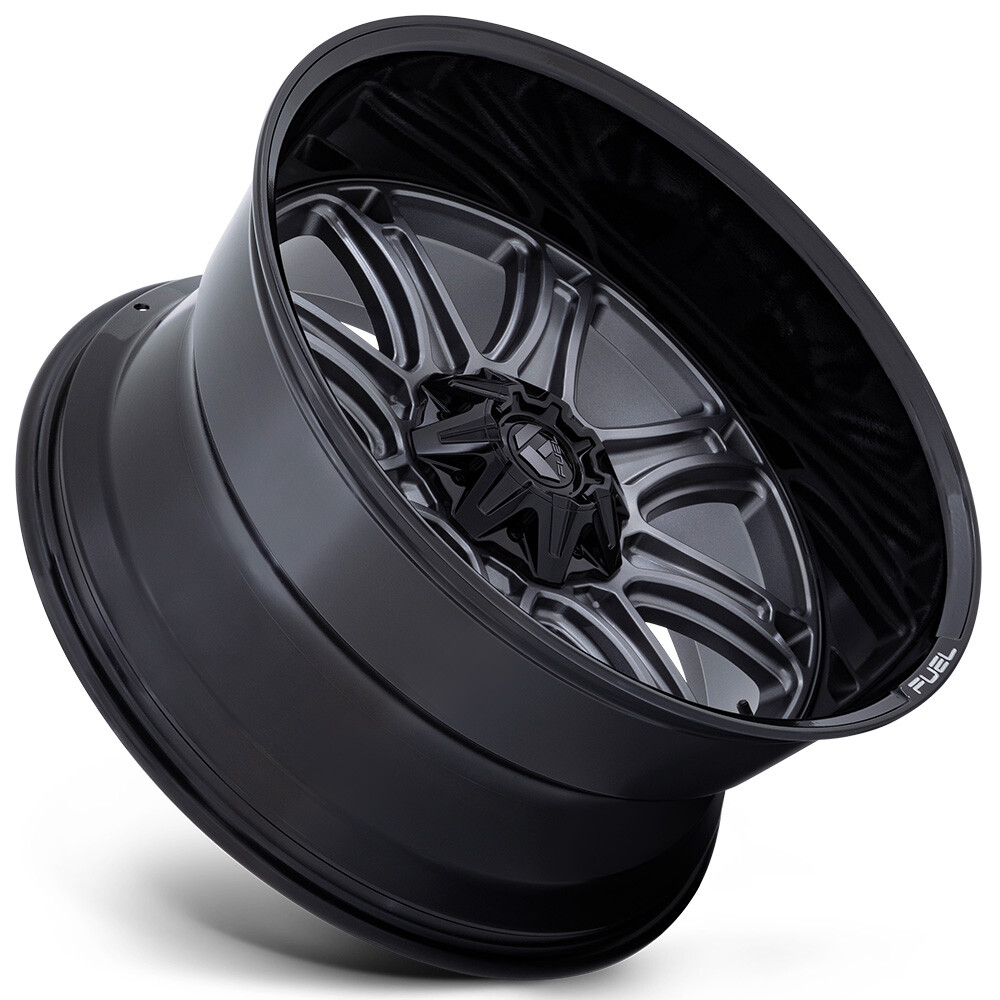 20 22 24" Fuel Wheels FC853 Darkstar Matte Gunmetal/Black Lip Off-Road ...