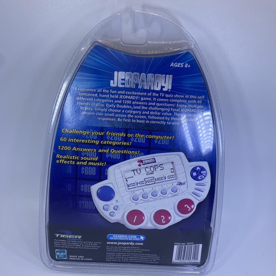 New SEALED 2002 Tiger Games Hasbro Jeopardy! Electronic Handheld LCD ...