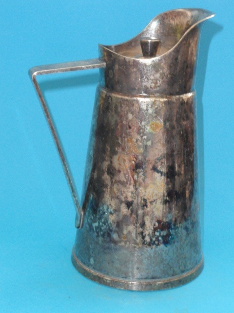 ANTIQUE GRAND SILVER CO. WEAR BRITE NICKLE-SILVER PITCHER ~ 8" | eBay
