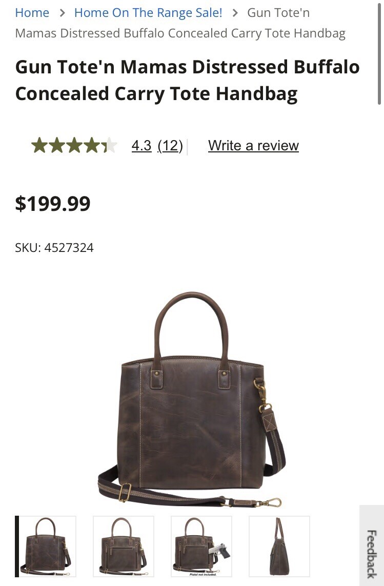 Gun Tote Mamas Distressed Buffalo Concealed Carry Tote Handbag | eBay