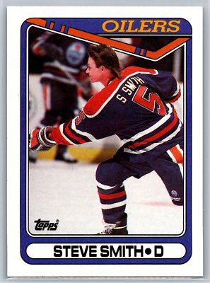 1990-91 Topps Steve Smith Edmonton Oilers #368 | eBay