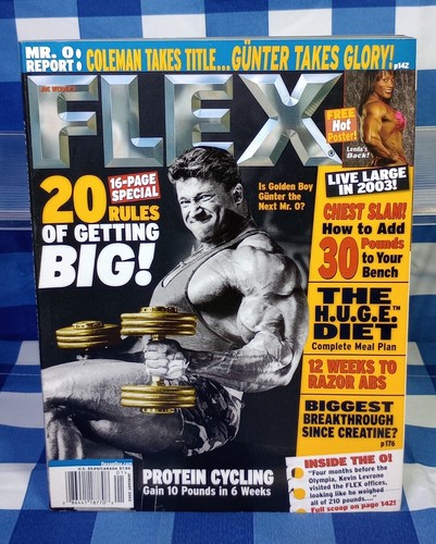 FLEX Bodybuiding Magazine January 2003 Gunther Cover Vintage | eBay