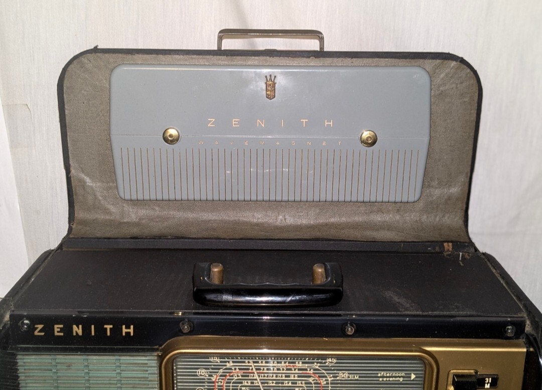 Zenith Trans-Oceanic Wave Magnet Vintage Portable Vacuum Tube Radio | eBay