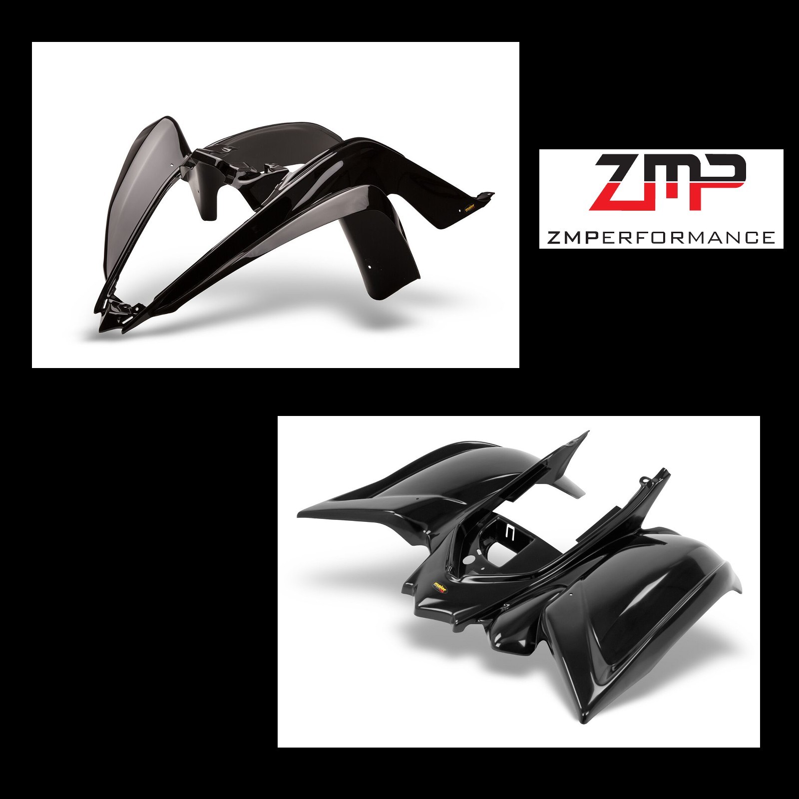 2013-2024 Yamaha Raptor 700 Black Plastic CUSTOM Front and Rear Fender ...