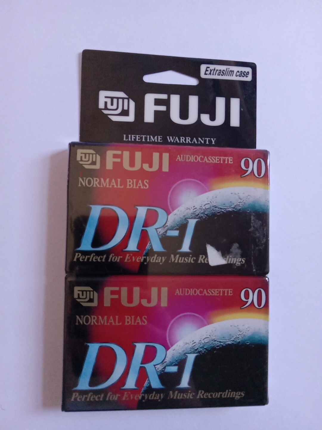 Fuji Audiocassette Normal Bias DR-I 90 Extraslim Case 2 Pack BRAND NEW ...