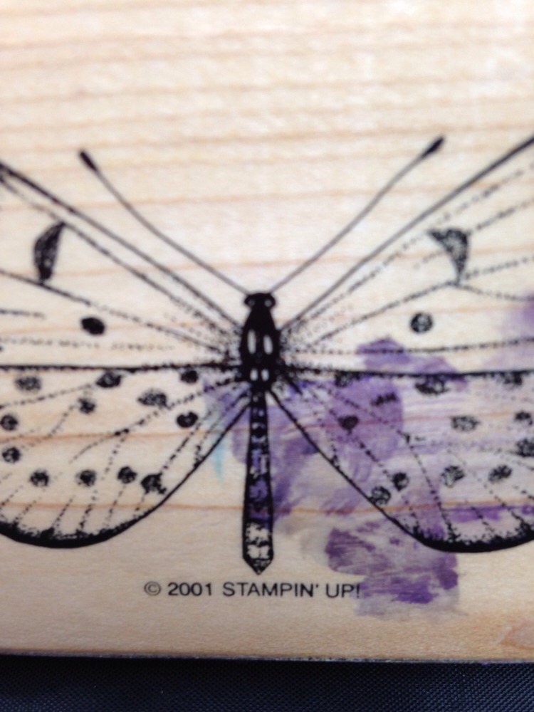 Stampin Up Wonderful Wings Stamp Lacewing Butterfly 2001 Retired Wood ...