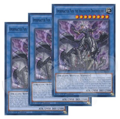 Amorphactor Pain, the Imagination Dracoverlord x 3 - 1st NM - Plus Free ...
