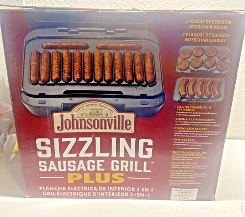 NEW Johnsonville Sizzling Sausage Grill PLUS Indoor Electric Grill BTG ...