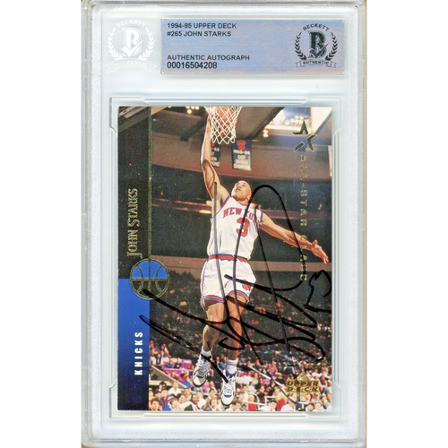 John Starks Auto 1994-95 Upper Deck #265 New York Knicks Signed Card ...