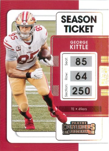 George Kittle 2021 Contenders Football Season Ticket Card#89 San ...