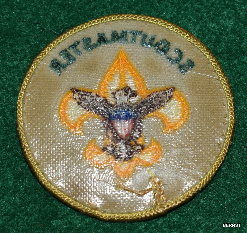 BOY SCOUT - ADULT POSITION PATCH - SCOUTMASTER - PLASTIC BACK - FREE ...