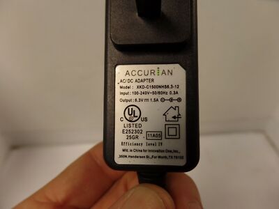 ACCURIAN XXD-C1500NHSS-3-12 Input 100-240V -50/60Hz 0.3A OUTPUT 6.3V 1 ...