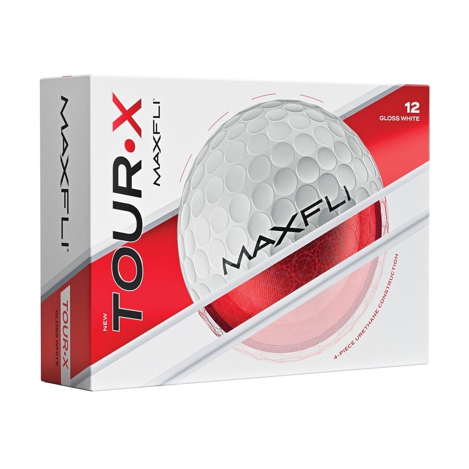 Maxfli 2025 Tour X Golf Balls Gloss White 100 Compression Soft Feel 72 ...