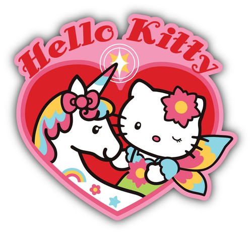 Hello Kitty Cartoon Heart Sticker Bumper Decal - ''SIZES'' | eBay