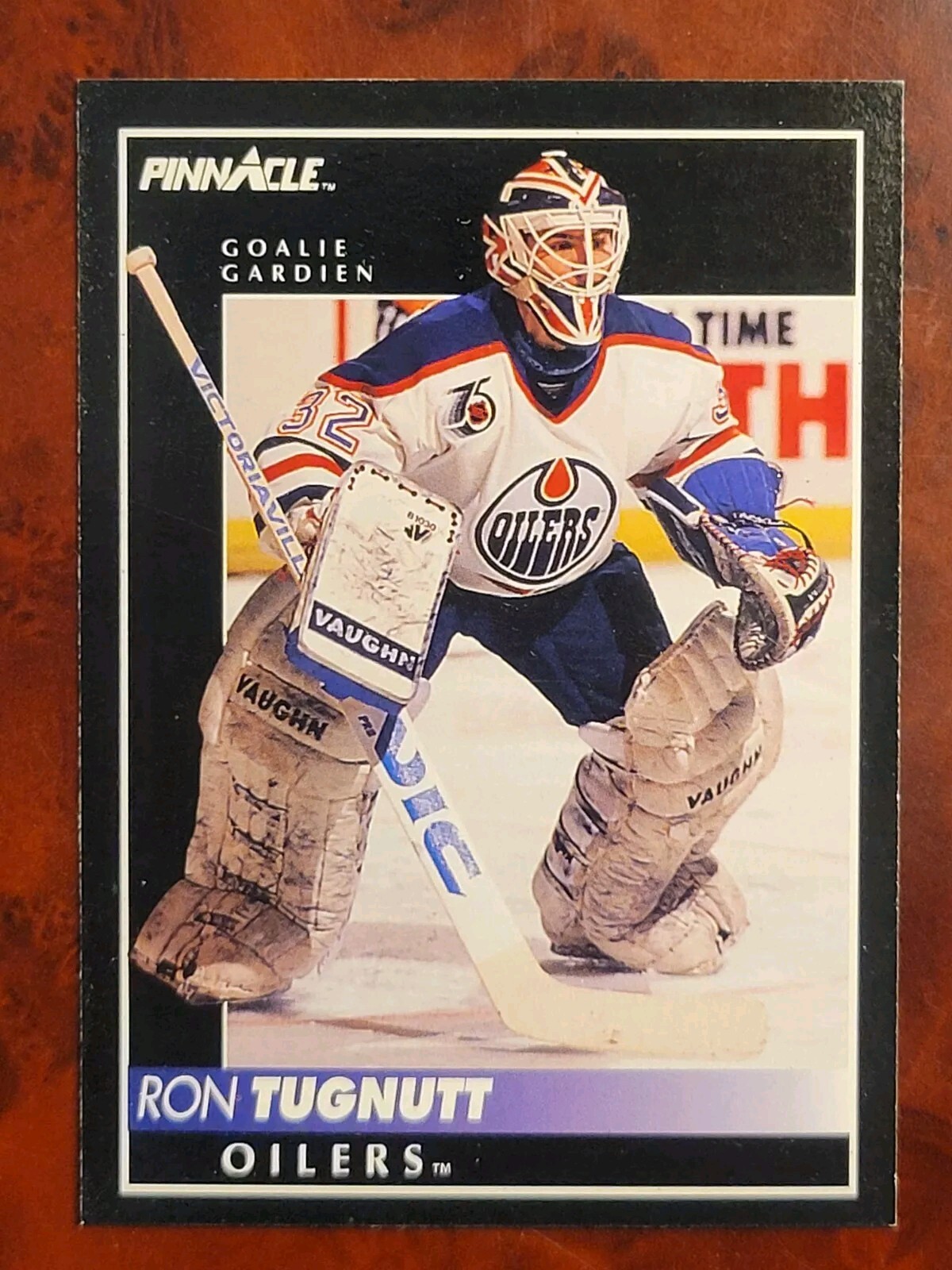 1992-93 PINNACLE CANADIAN BILINGUAL Ron Tugnutt #366 Edmonton Oilers NM ...