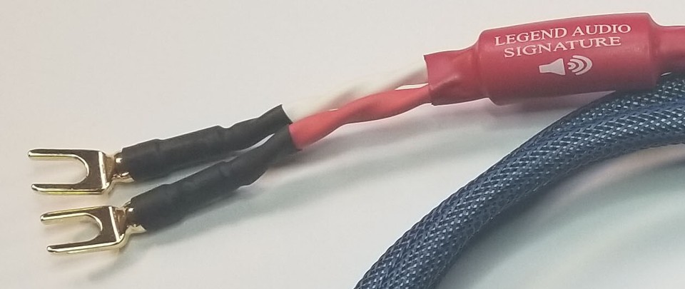 Legend Audio 8ft. Bi-Wire Speaker Cables 9 AWG * SPADES TO banana ...