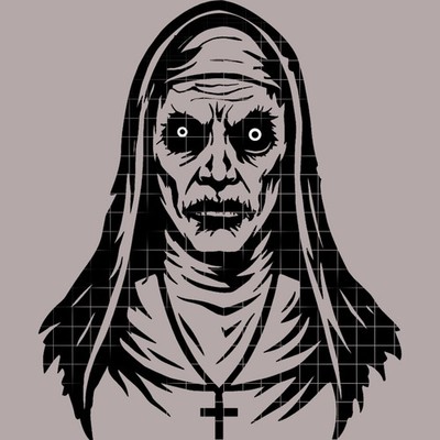 Scary Nun Car Decal – Horror Nun Vinyl Sticker Gothic Demon Face Creepy ...