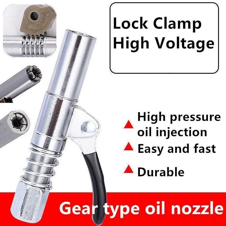 2 Pack Grease Gun Coupler High Pressure Quick Release Lock Oil ...