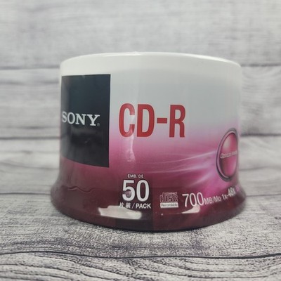 Sony CD-R 50 Disc Pack 700 MB 48x Speed Blank Cds Spindle New Sealed | eBay
