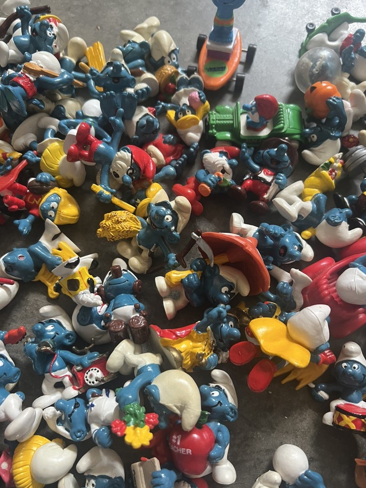 Vintage VTG Retro Smurfs Smurf Smurfette Blue PVC Figures Lot Of 100 | eBay