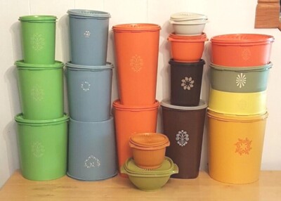 Tupperware Canister REPLACEMENT PIECE VTG Servalier Push Seal Lid ...